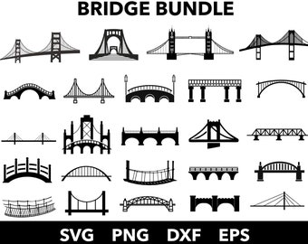 Bridge Svg Bundle, Bridge Png, Wooden Bridges Clipart, Path Dxf ...