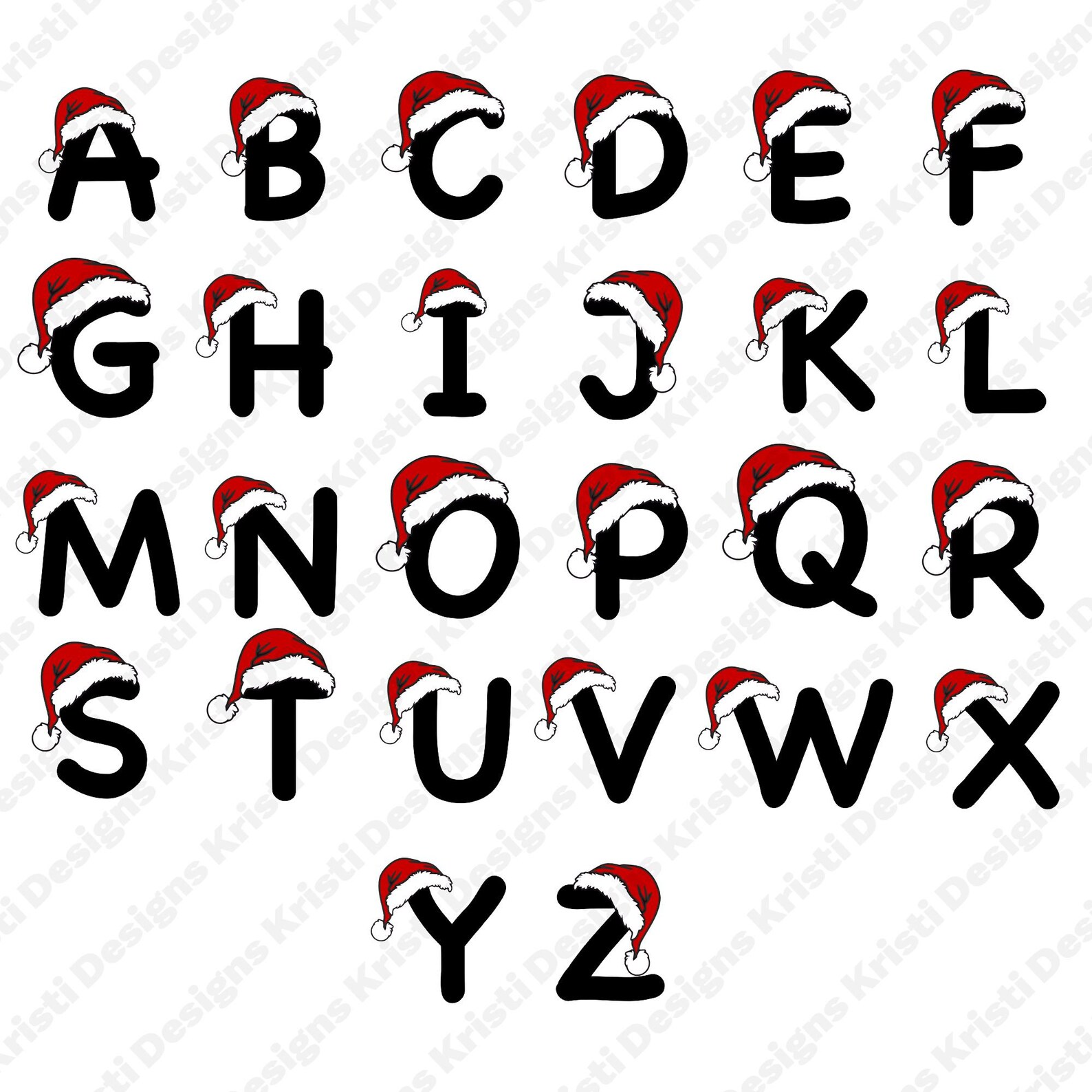 Christmas Alphabet SVG Bundle, Personalized Christmas Gifts Idea, Santa ...