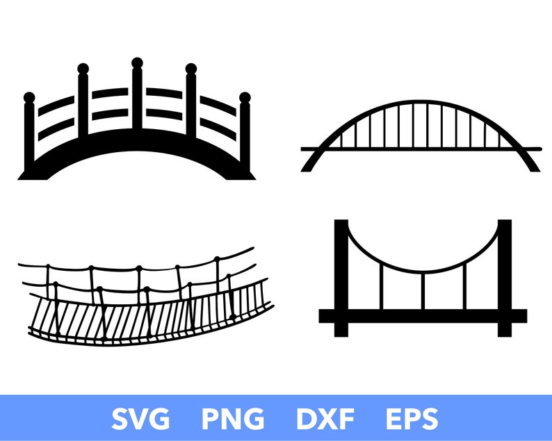 Bridge Svg Bundle, Bridge Png, Wooden Bridges Clipart SVG, Path Dxf ...