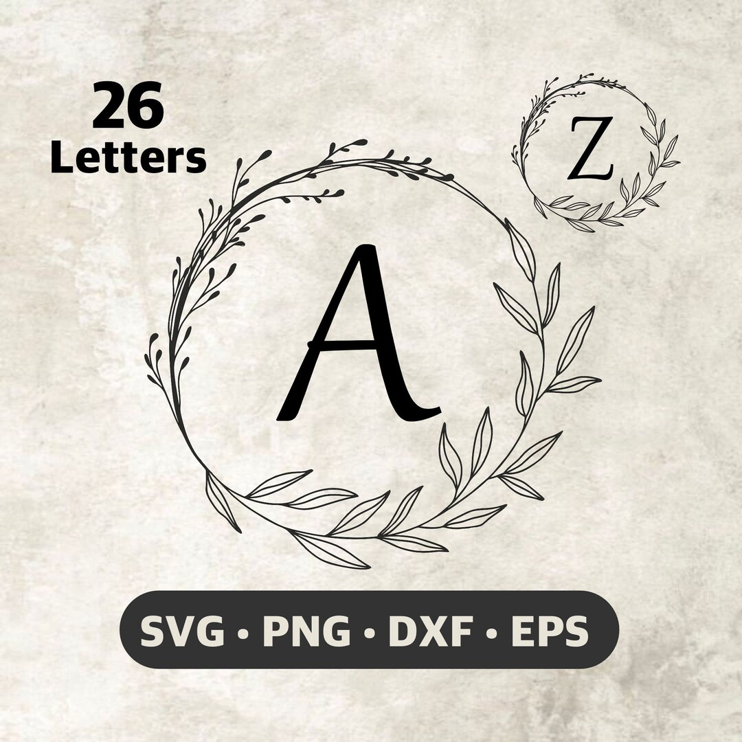 Monogram SVG Bundle Initial Monogram Svg Last Name Svg - Etsy