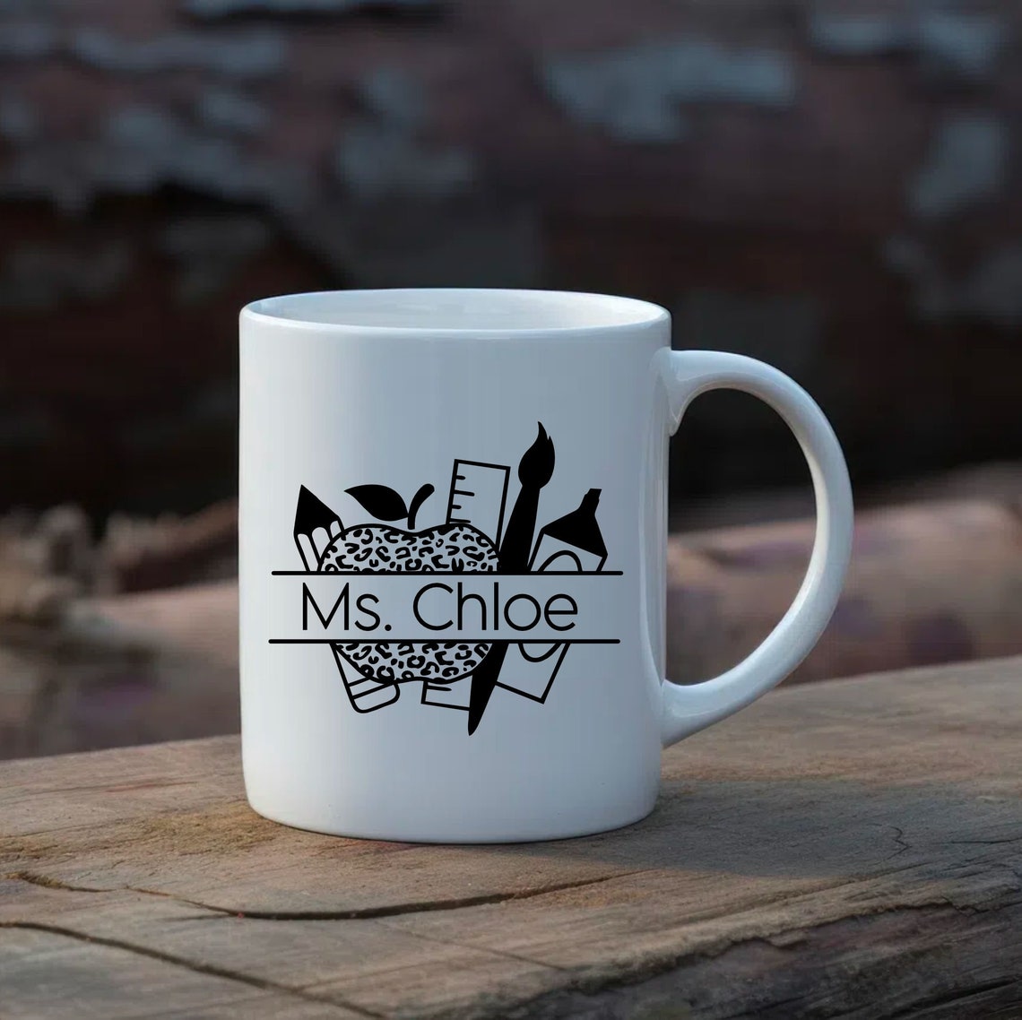 Teacher Split Monogram SVG, School Supplies Svg, Back to School Svg ...