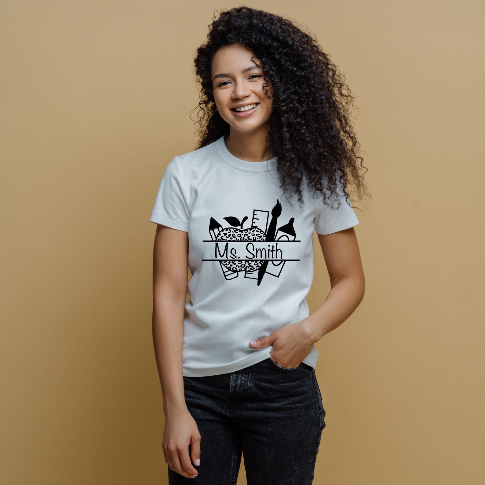 Teacher Split Monogram SVG, School Supplies Svg, Back to School Svg ...