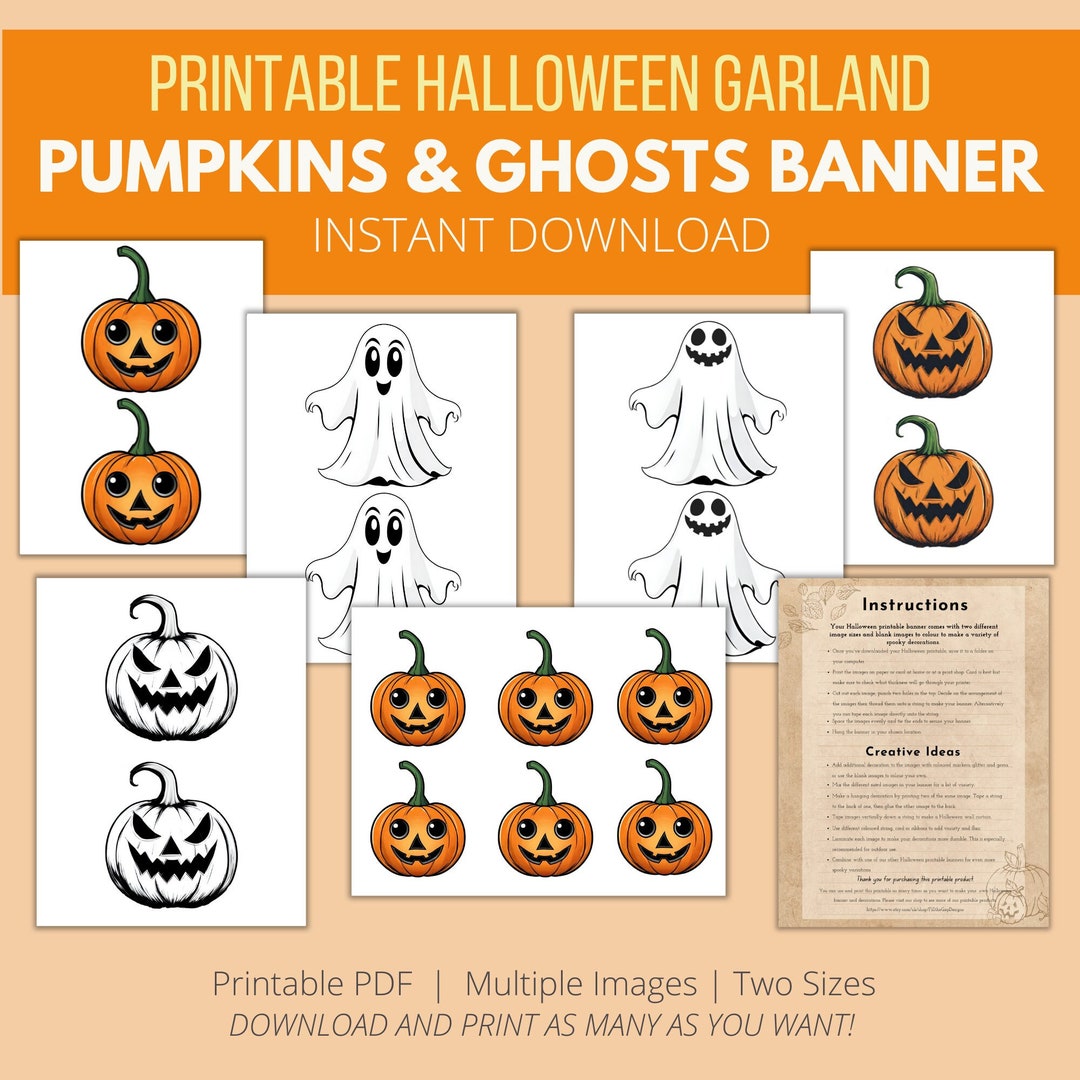Ghost Halloween Banner | Pumpkin Halloween Banner |halloween Party ...