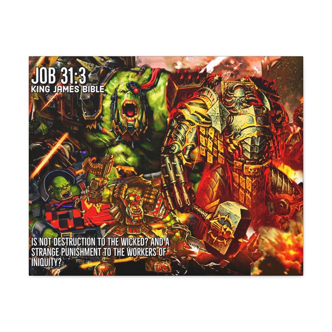 Warhammer 40K Perturabo Primarch of the Iron Warriors Canvas - Etsy