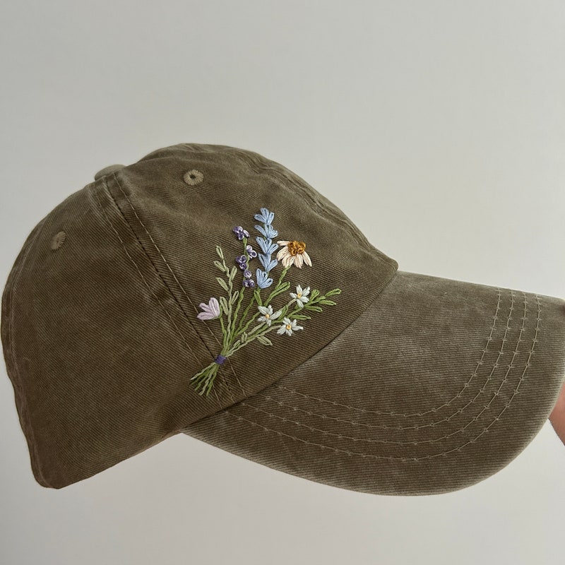 Hand Embroidered Hat - Etsy
