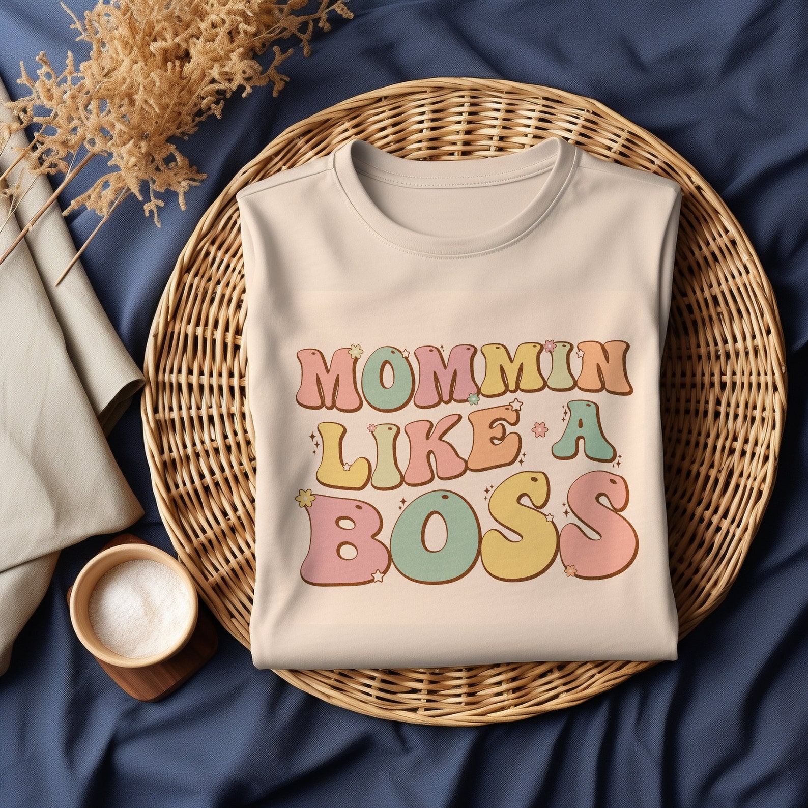 Mommin Like a Boss SVG, Groovy Retro Mom PNG, Floral Mothers Day PNG ...