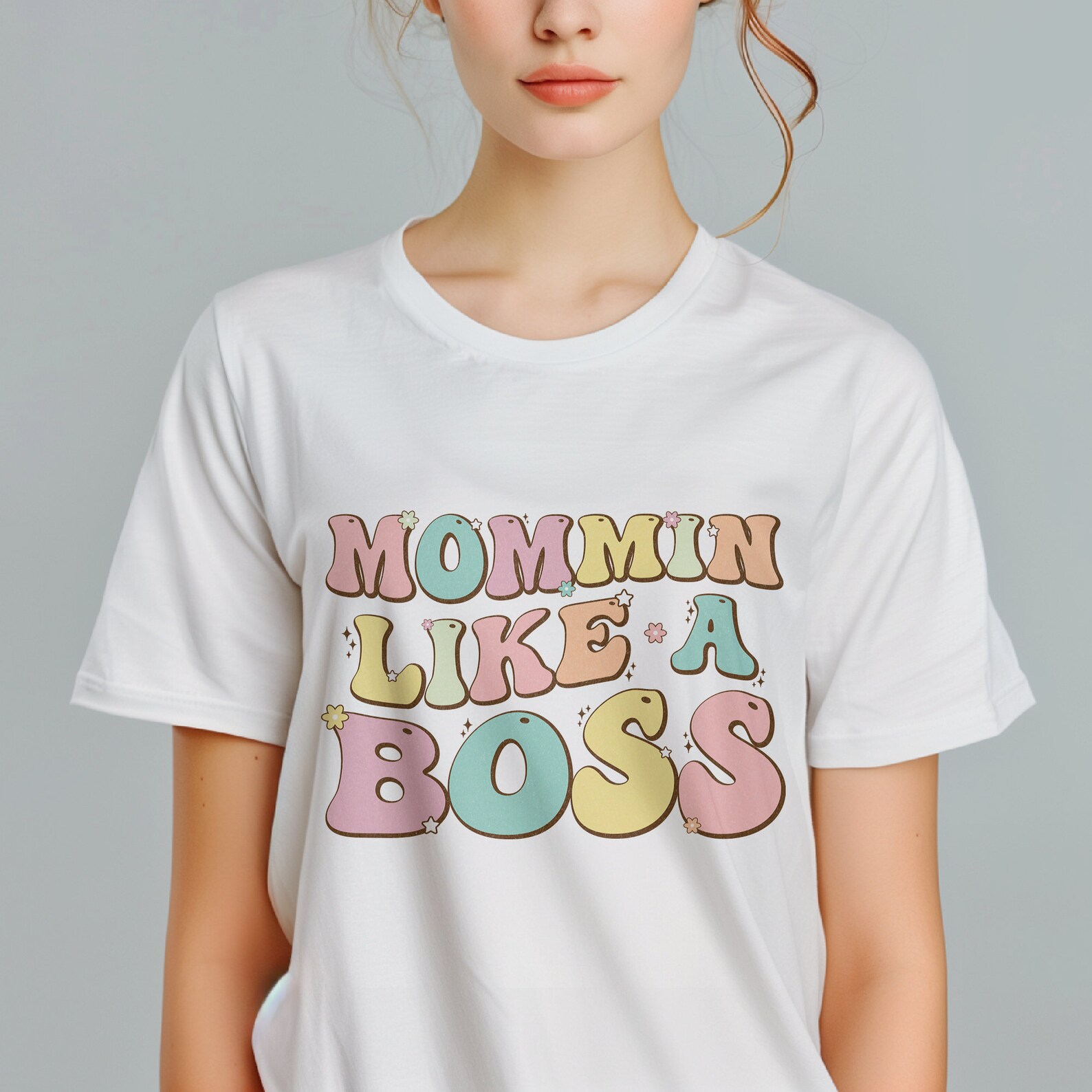 Mommin Like a Boss SVG, Groovy Retro Mom PNG, Floral Mothers Day PNG ...