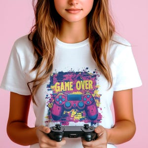 Game Over PNG, Graffiti Gaming Sublimation Design, Digital Gamer Shirt ...