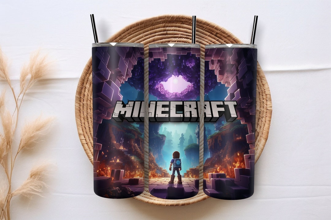 Steve Finds Abyss Amongst Beauty, Minecraft 20oz Tumbler Wrap ...
