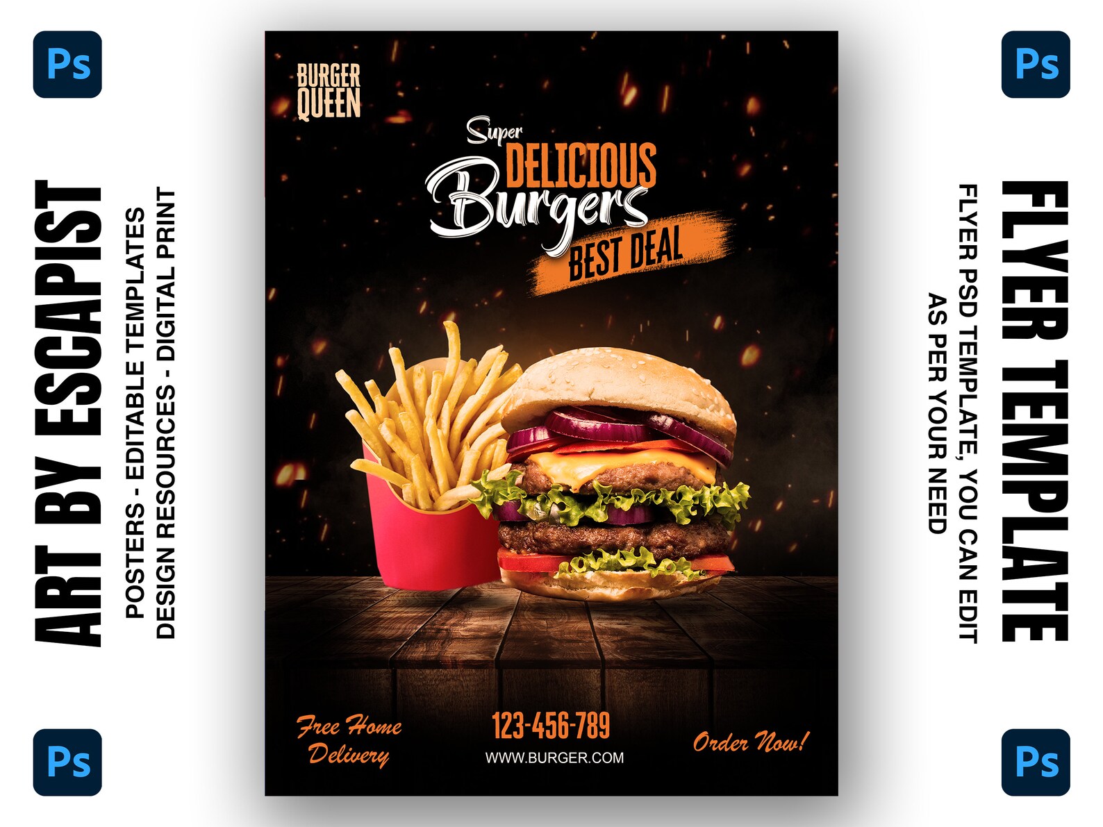 Restaurant Flyer Template Food Menu Template Photoshop Template Instant ...