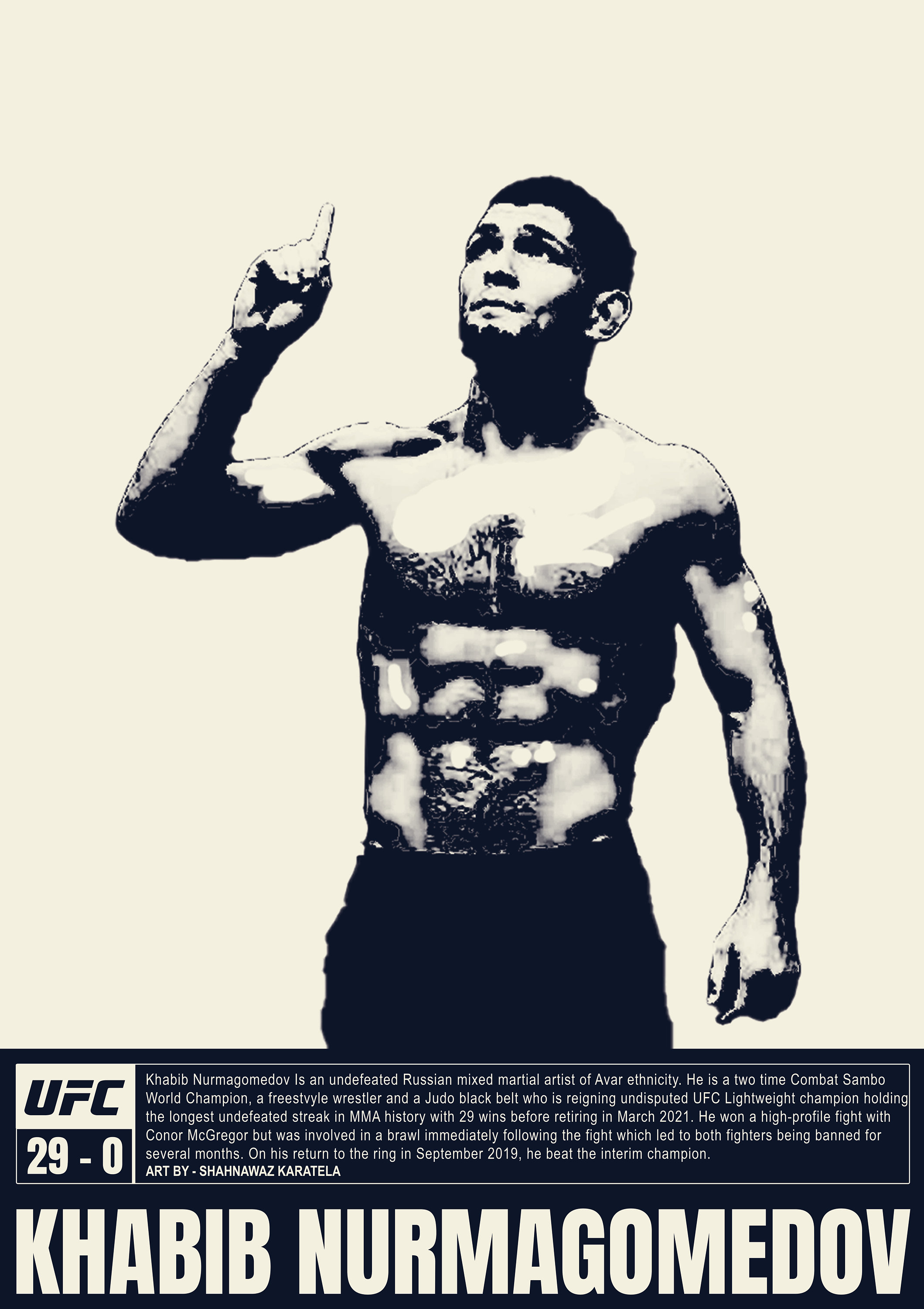 Poster Sports Poster Ufc Poster Khabib Nurmagomedov Poster Modern Wall ...