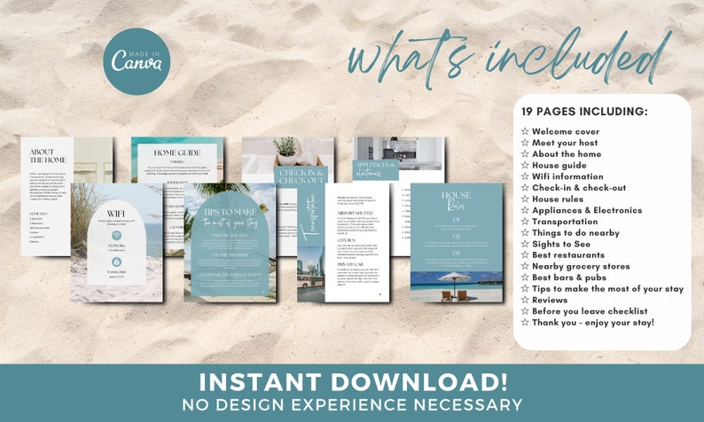 Ultimate Airbnb/vrbo Guest Welcome Guide | Beach Welcome Guestbook ...