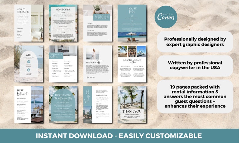 Ultimate Airbnb/vrbo Guest Welcome Guide | Beach Welcome Guestbook ...