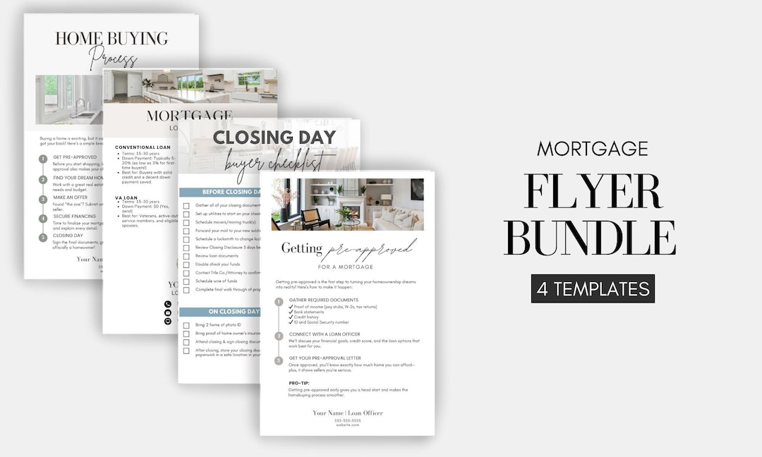 Mortgage Process Flyer, Mortgage Loan Handout, Loan Broker Flyer ...