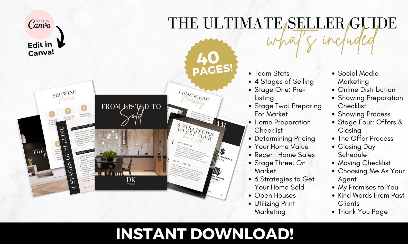 Real Estate Seller Guide Home Seller Real Estate Marketing - Etsy
