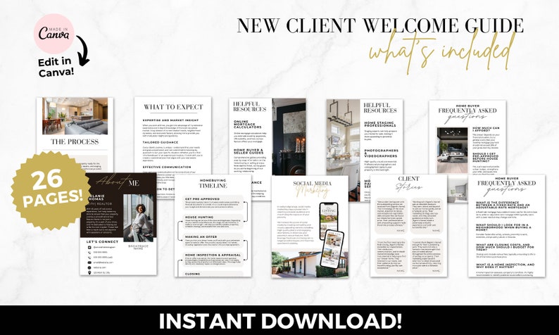 New Client Packet Real Estate Bundle Client Welcome Packet Client ...