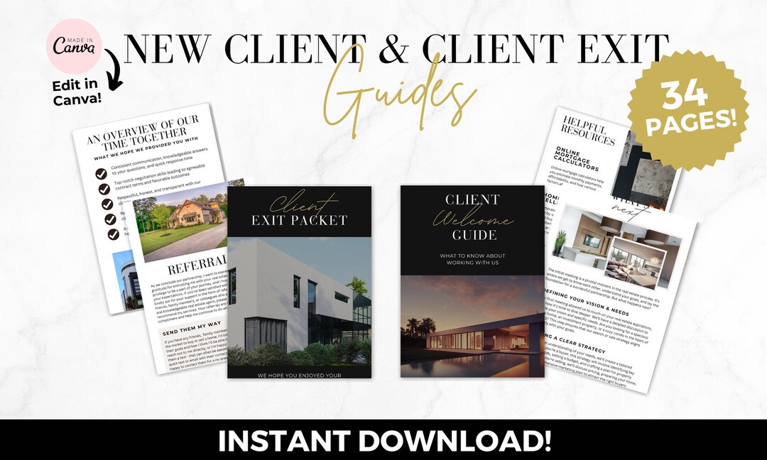 New Client Packet Real Estate Bundle Client Welcome Packet Client ...