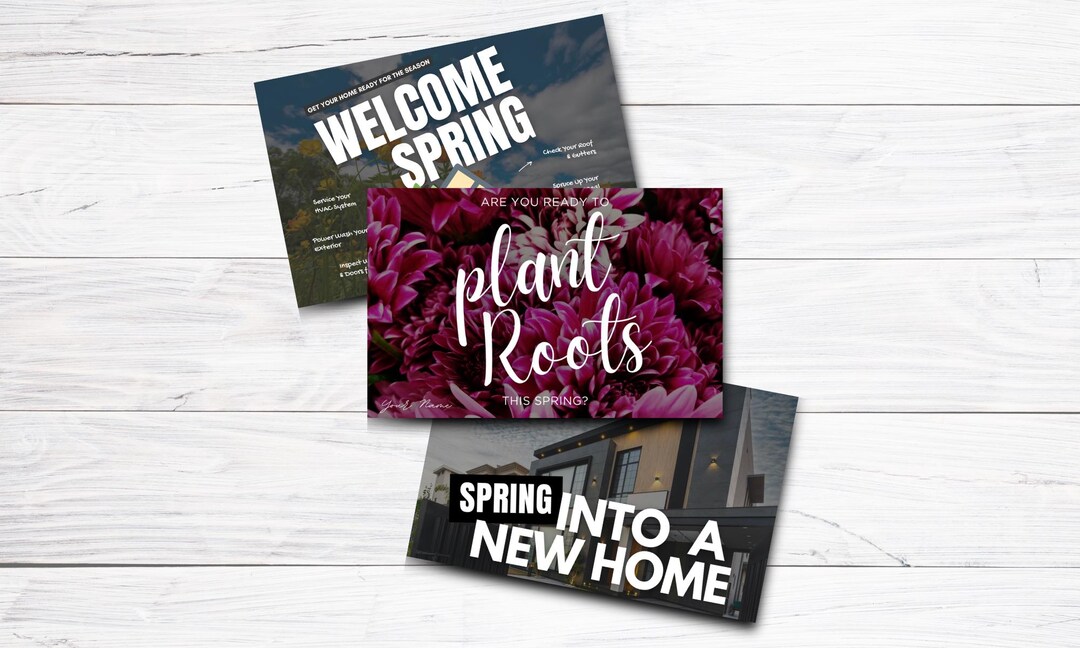 Spring Real Estate Postcard, Spring Realtor Postcard, Spring Real ...