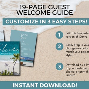 Ultimate Airbnb/vrbo Guest Welcome Guide | Beach Welcome Guestbook ...