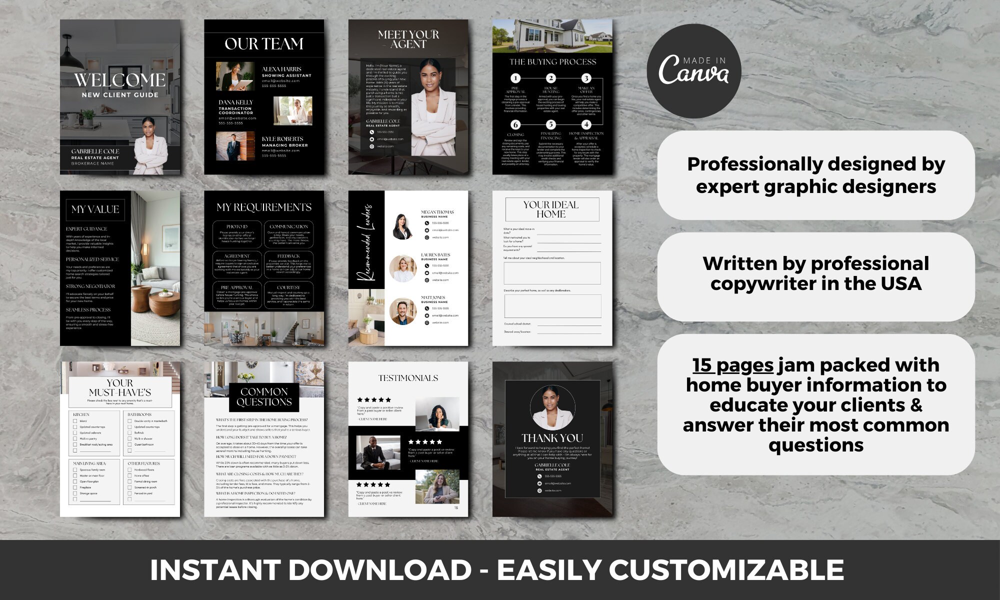 Luxury Real Estate New Client Packet | Home Buyer Packet | Real Estate ...