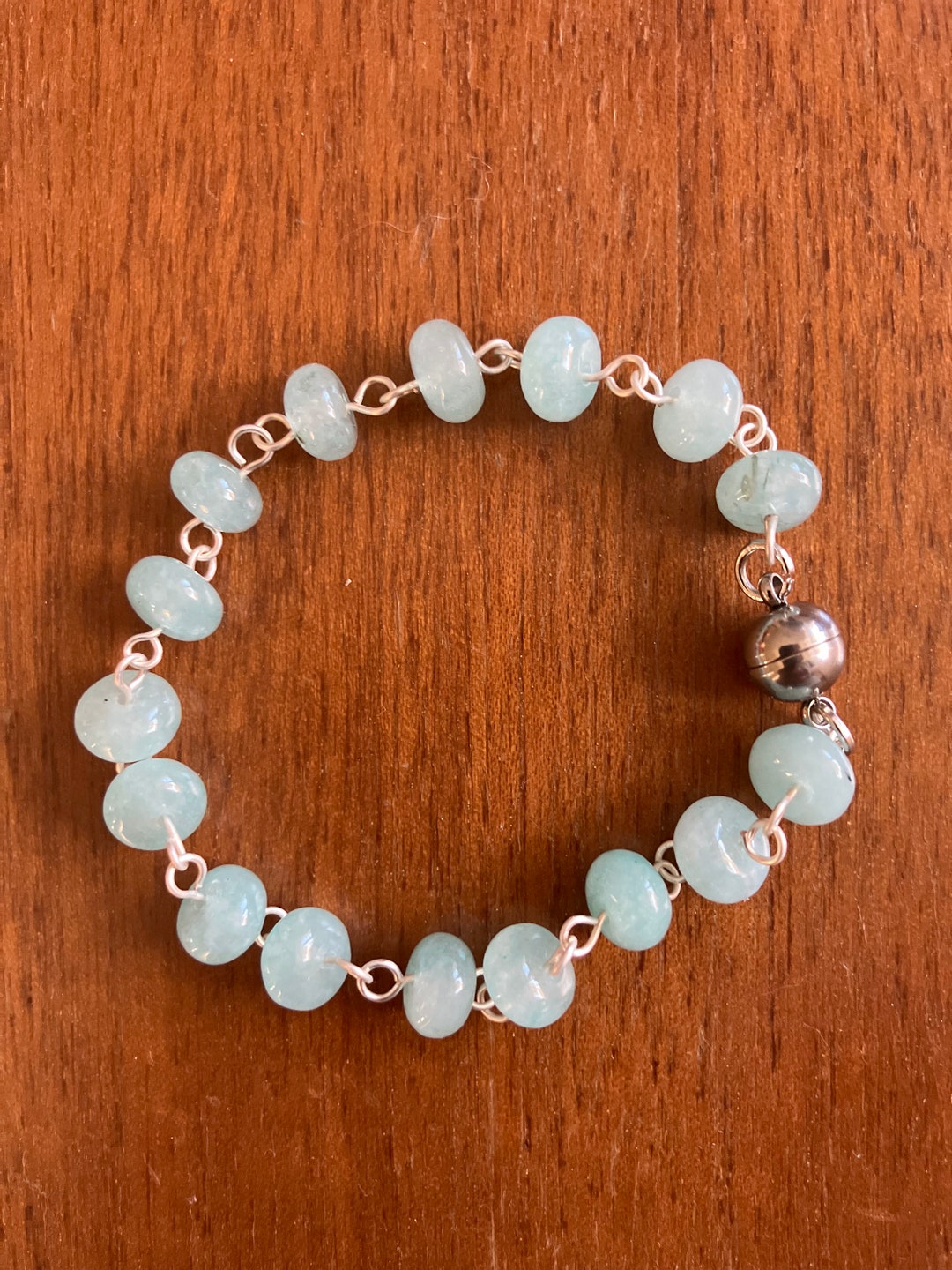 Light Blue Bracelet With Precious Stones, Set With Earrings, Zodiac ...