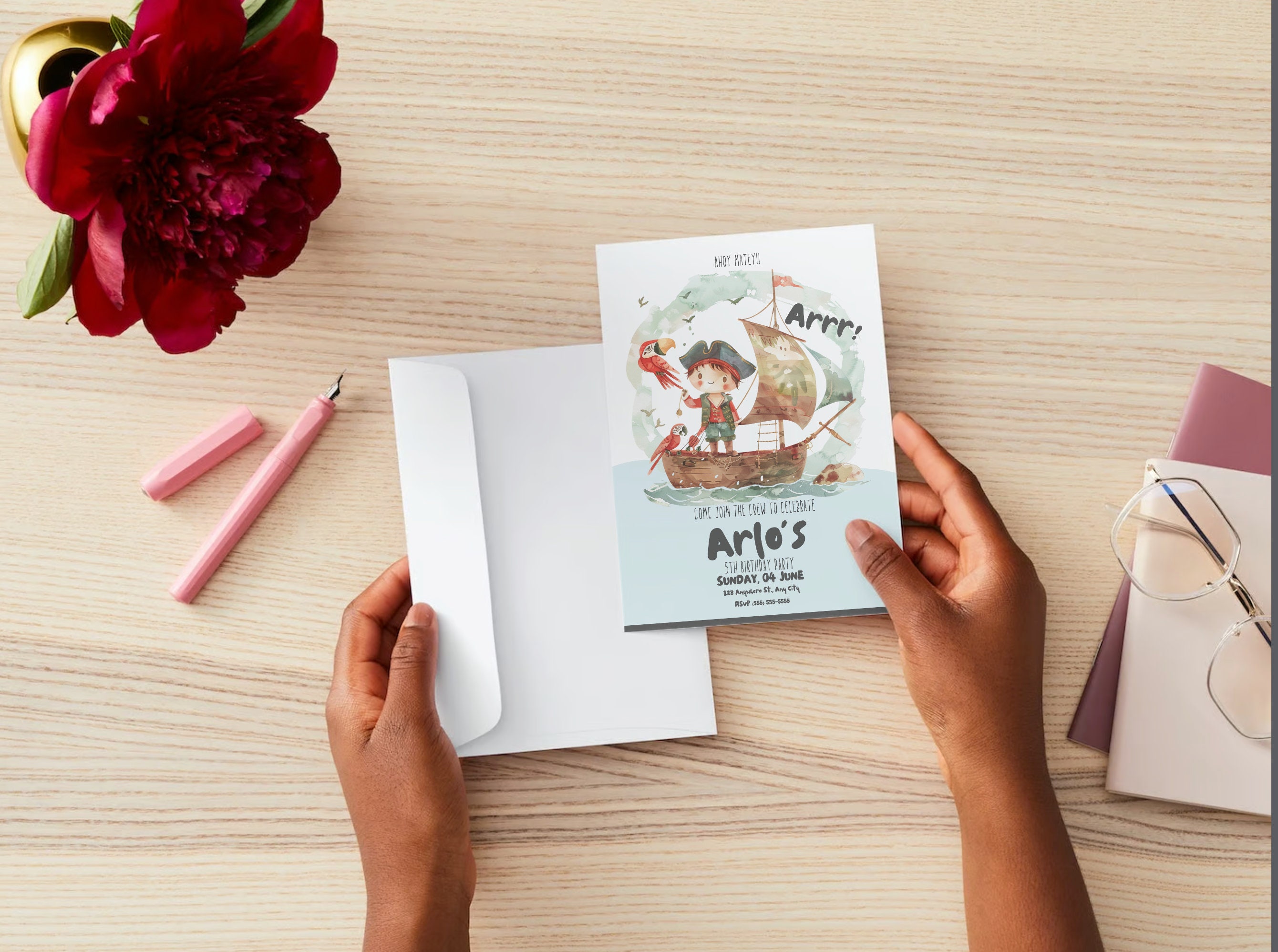 Arr! Pirate Birthday Invitation - Etsy