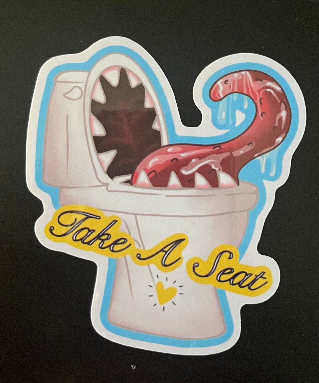 Toilet Mimic Sticker - Etsy