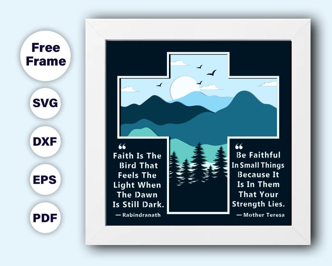 3D Inspirational Quotes Shadow Box, Inspirational Shadow Box Template ...