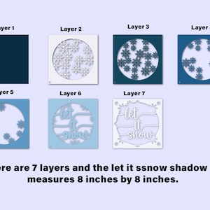 3D Winter Snowflakes Shadow Box SVG Template (digital Download) - Etsy