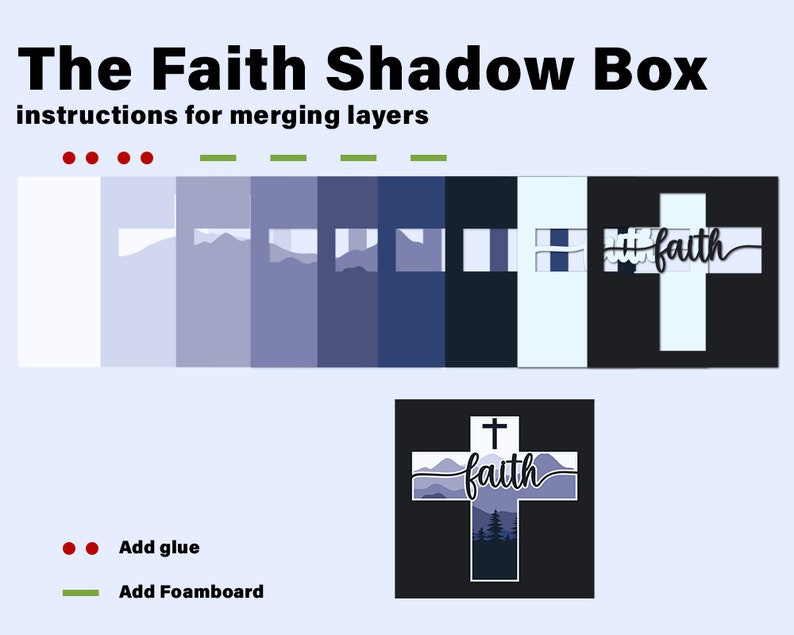 3D Faith Shadow Box SVG: Christian Cardstock Cut File (digital Download ...