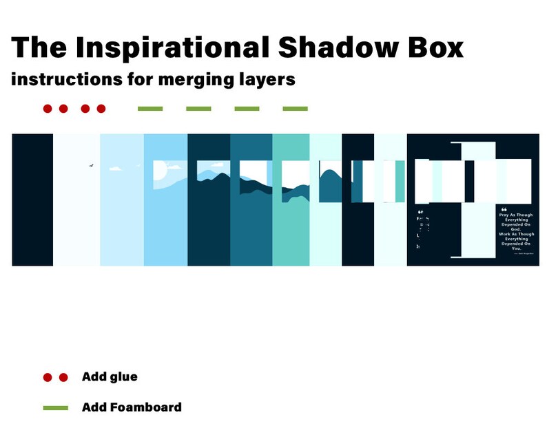 3D Inspirational Quotes Shadow Box, Inspirational Shadow Box Template ...