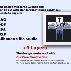 3D Faith Shadow Box SVG: Christian Cardstock Cut File (digital Download ...
