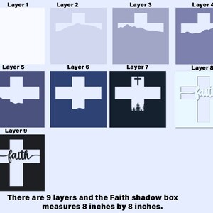 3D Faith Shadow Box SVG: Christian Cardstock Cut File (digital Download ...