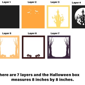 Spooky House Halloween 3d Shadow Box Template, Layered Paper Cut ...