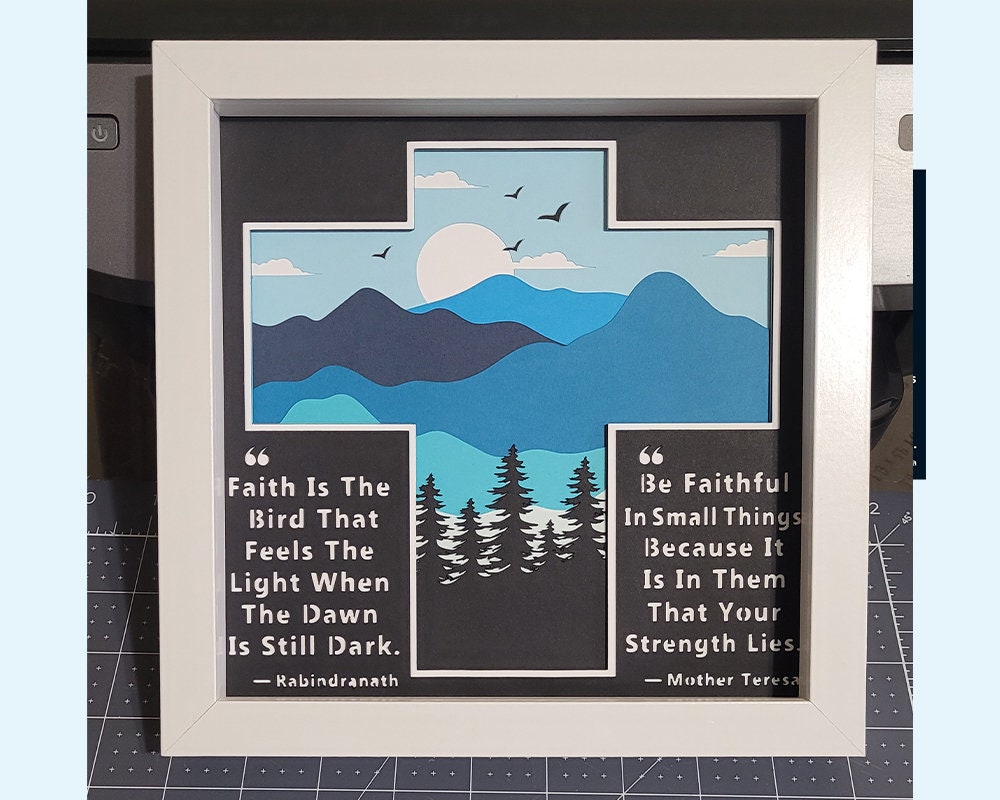 3D Inspirational Quotes Shadow Box, Inspirational Shadow Box Template ...