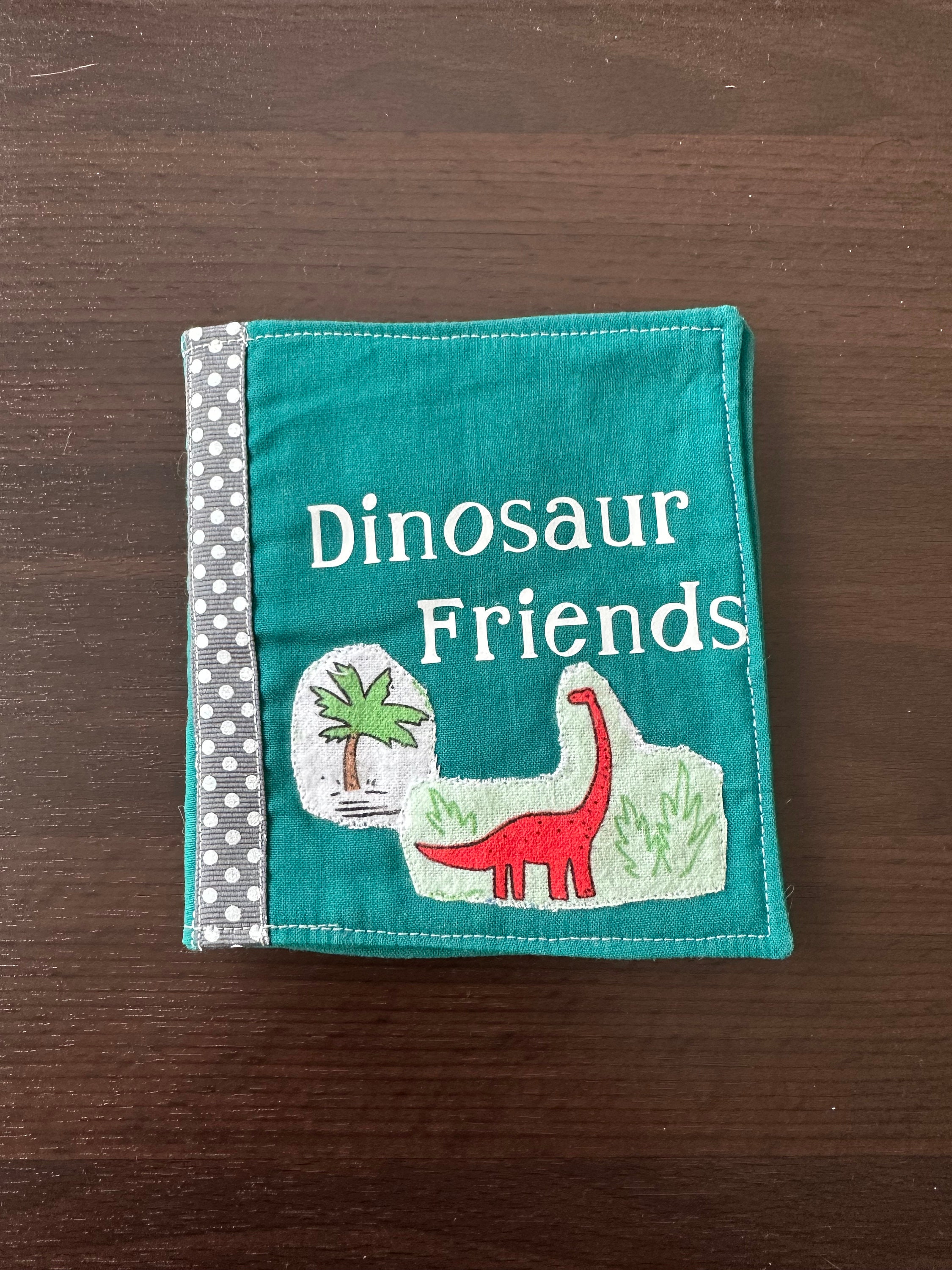 Personalized Dinosaur Cloth Book for Kids Customizable and Interactive ...