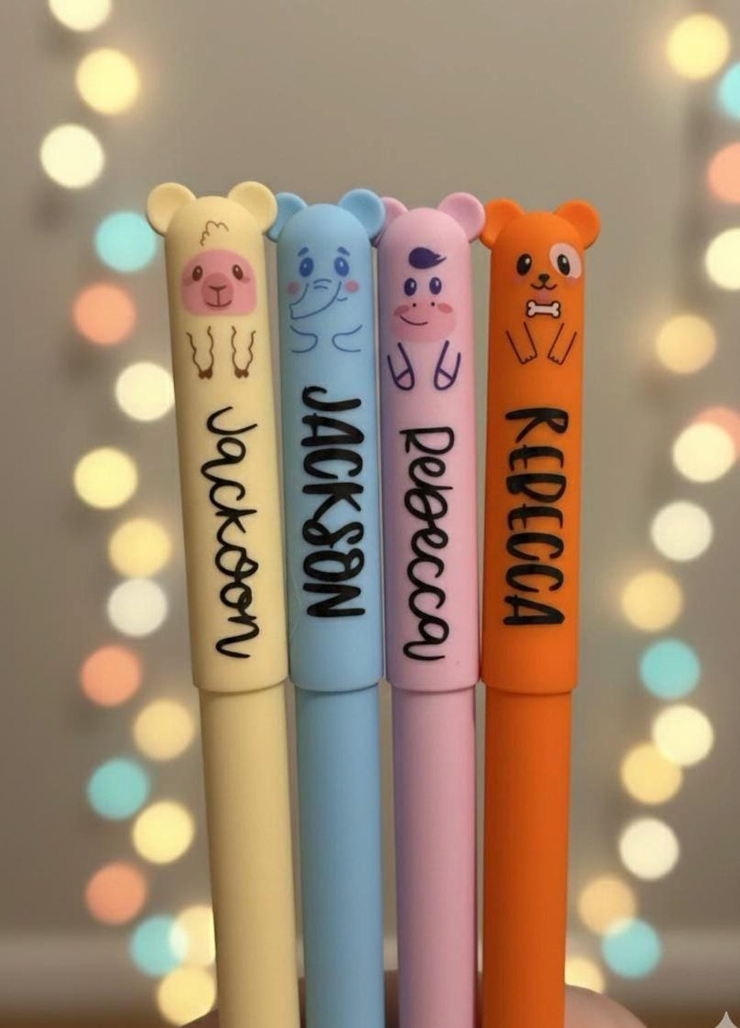 Personalized Erasable Gel Pen, Cartoon Animal Design, Teacher Gift - Etsy