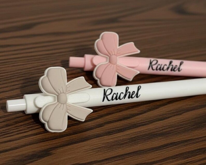 Personalised Name Ball Point Pens With Bows - Etsy