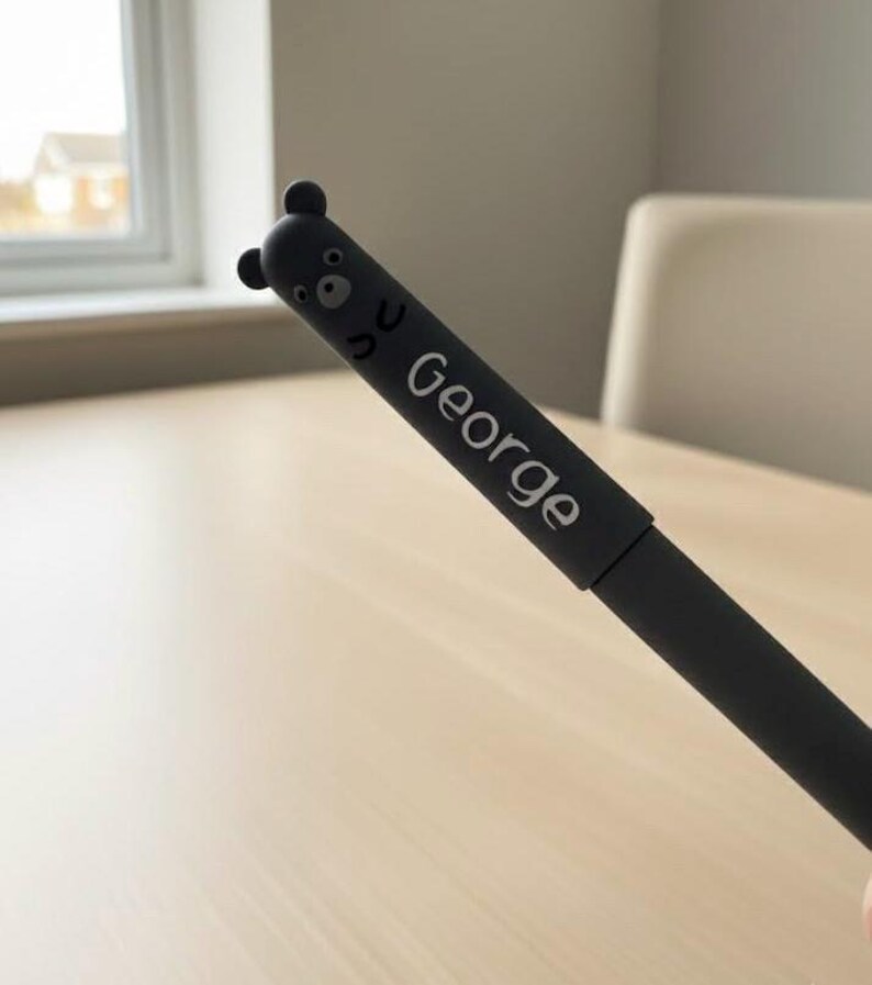 ERASABLE Animal Gel Pens, Custom Personalised Name, Kids Children ...