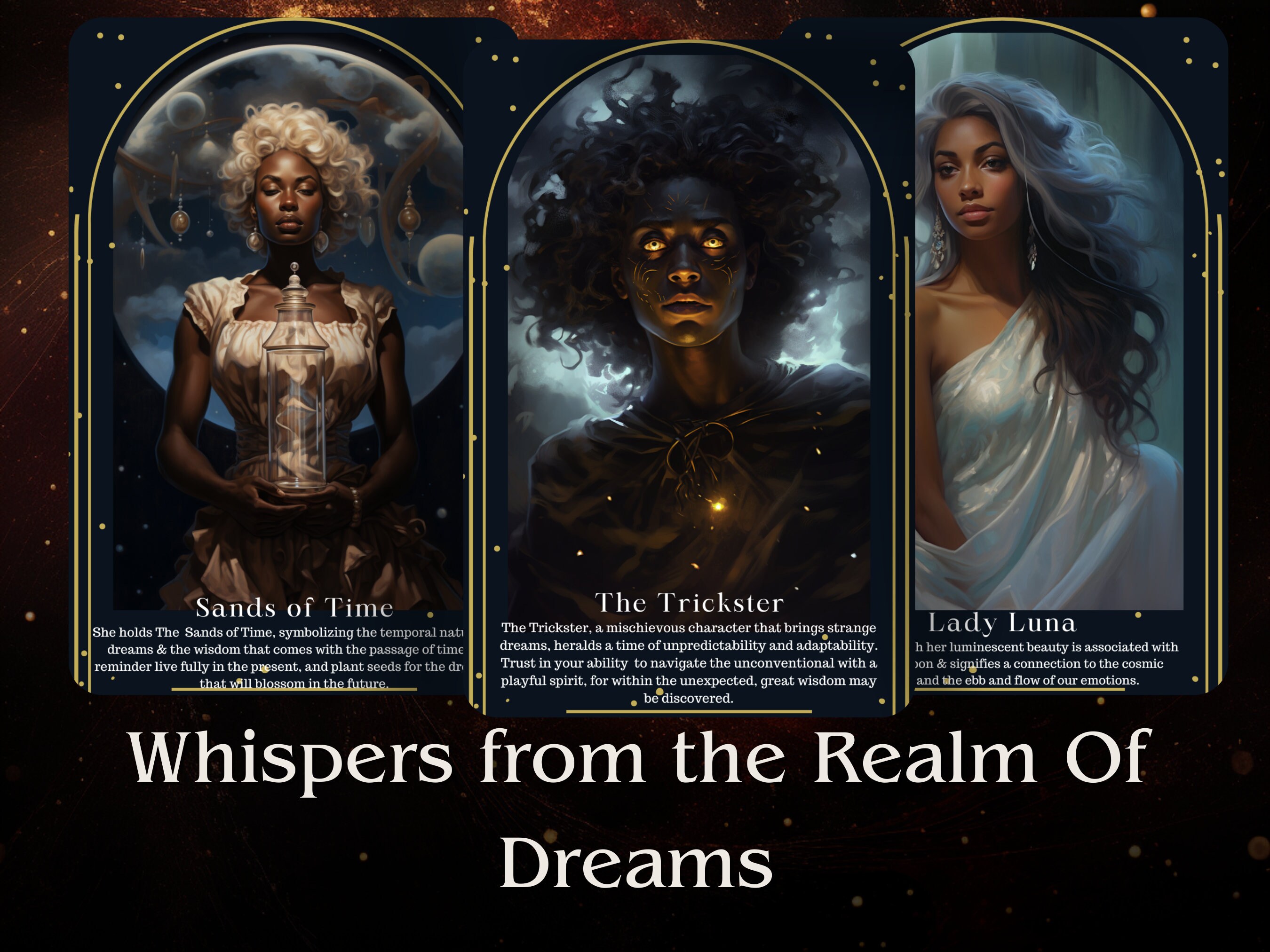 Whispers From the Realm of Dreams Oracle Deck 44 Black African American ...