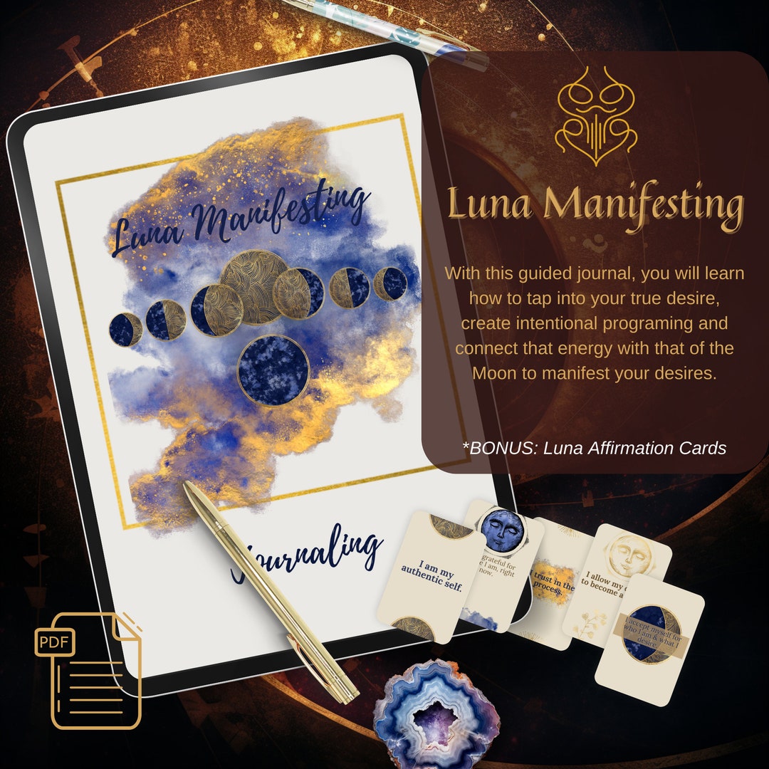 Luna Manifestation Guided Journal |manifest With the Moon ...
