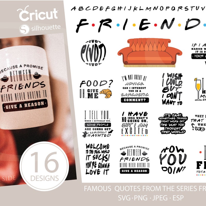 Friends Quotes Svg - Etsy