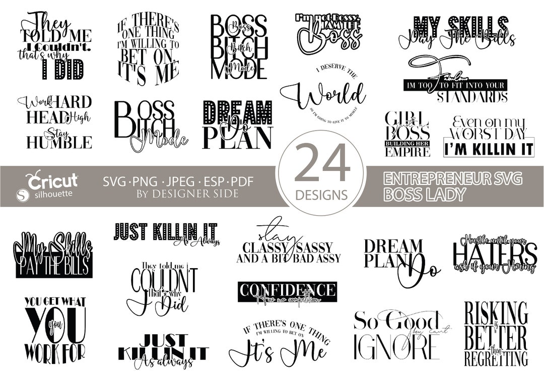 Business SVG Bundle Quotes for Women Business Owners Girl Boss Quotes ...