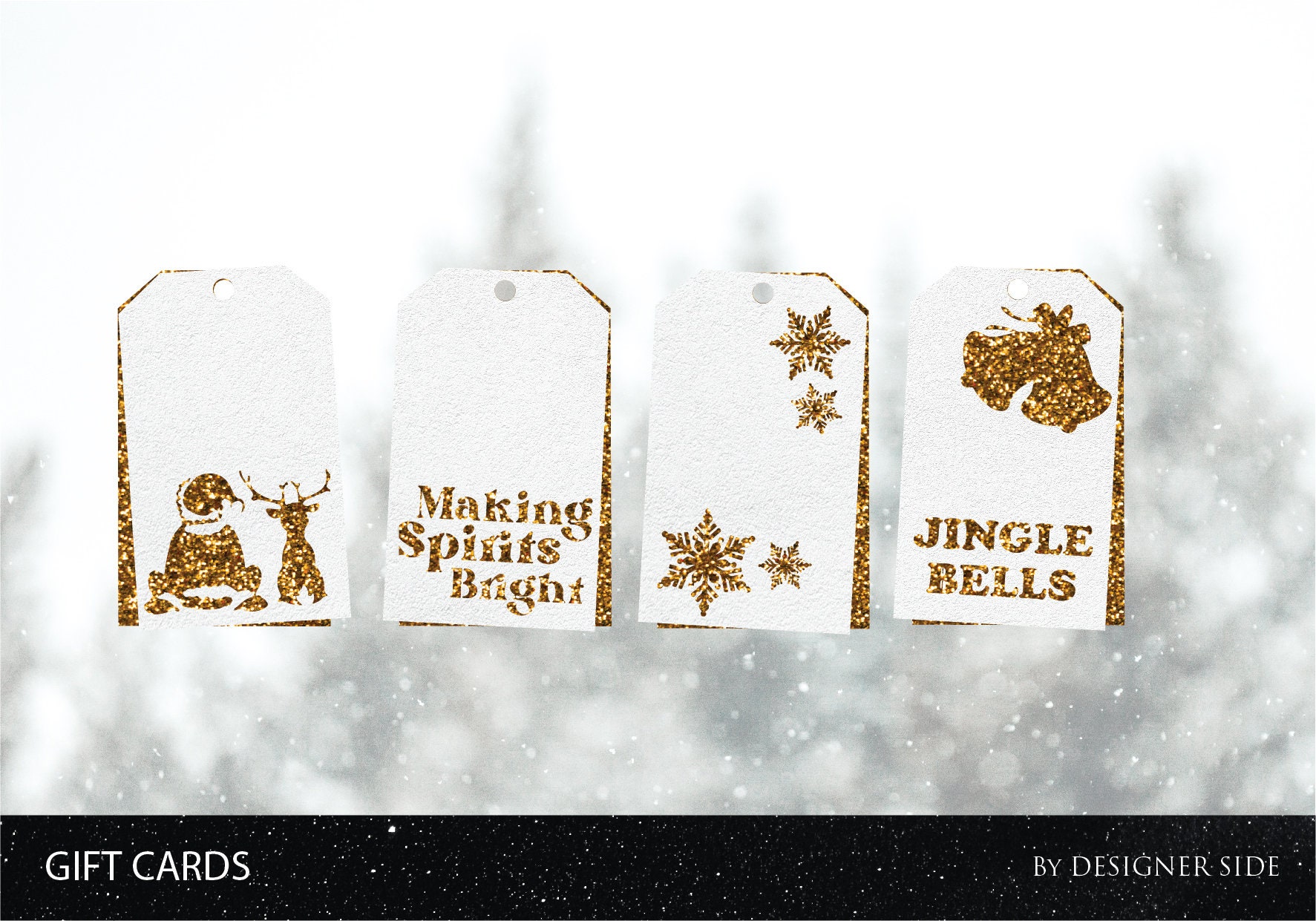 Christmas Gift Card SVG for Cricut Gift Tags Svg Bundle Gift Tag Cut ...