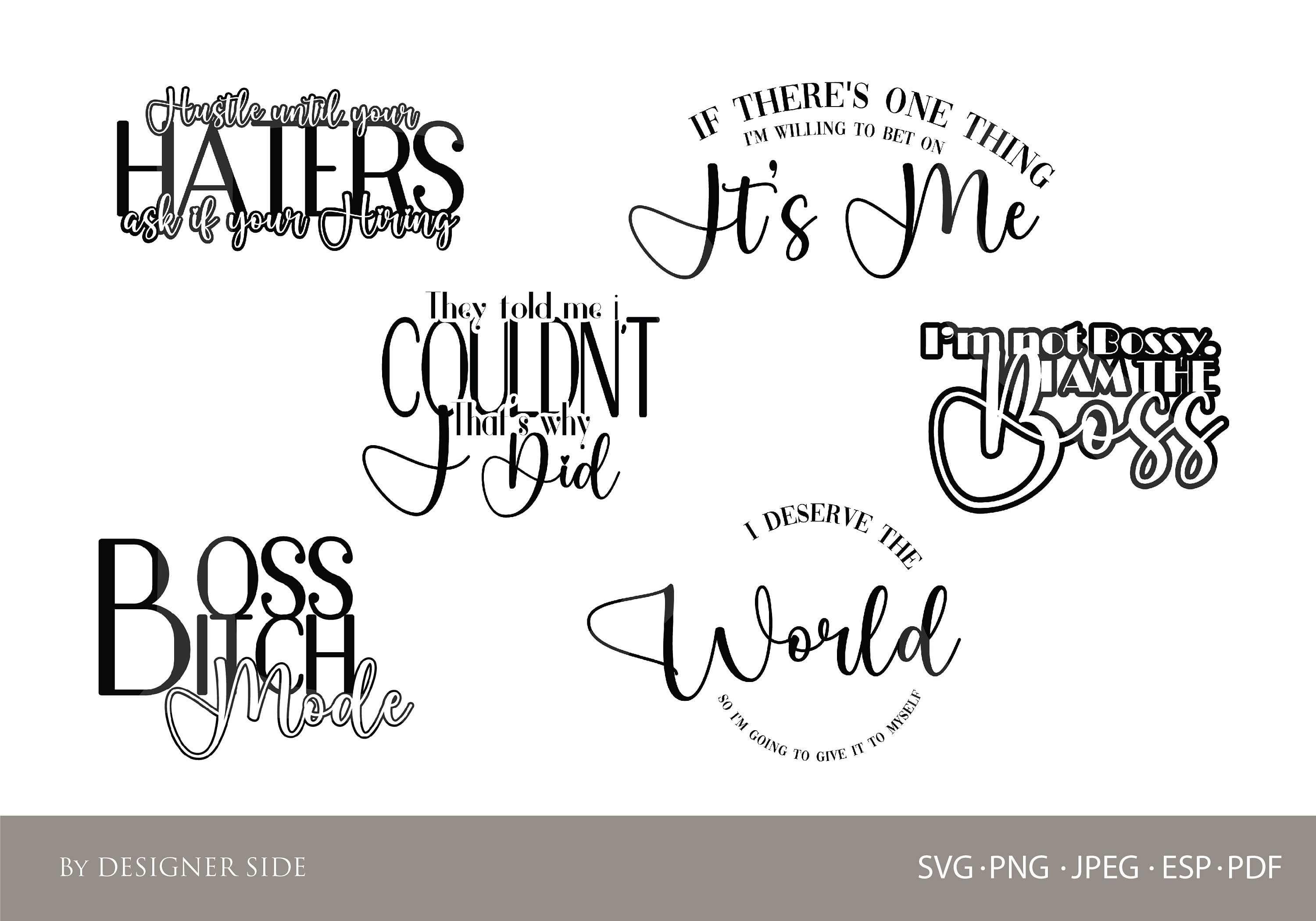 Women CEO Designs SVG PNG Lady Boss Quotes for Cricut Machine Her ...
