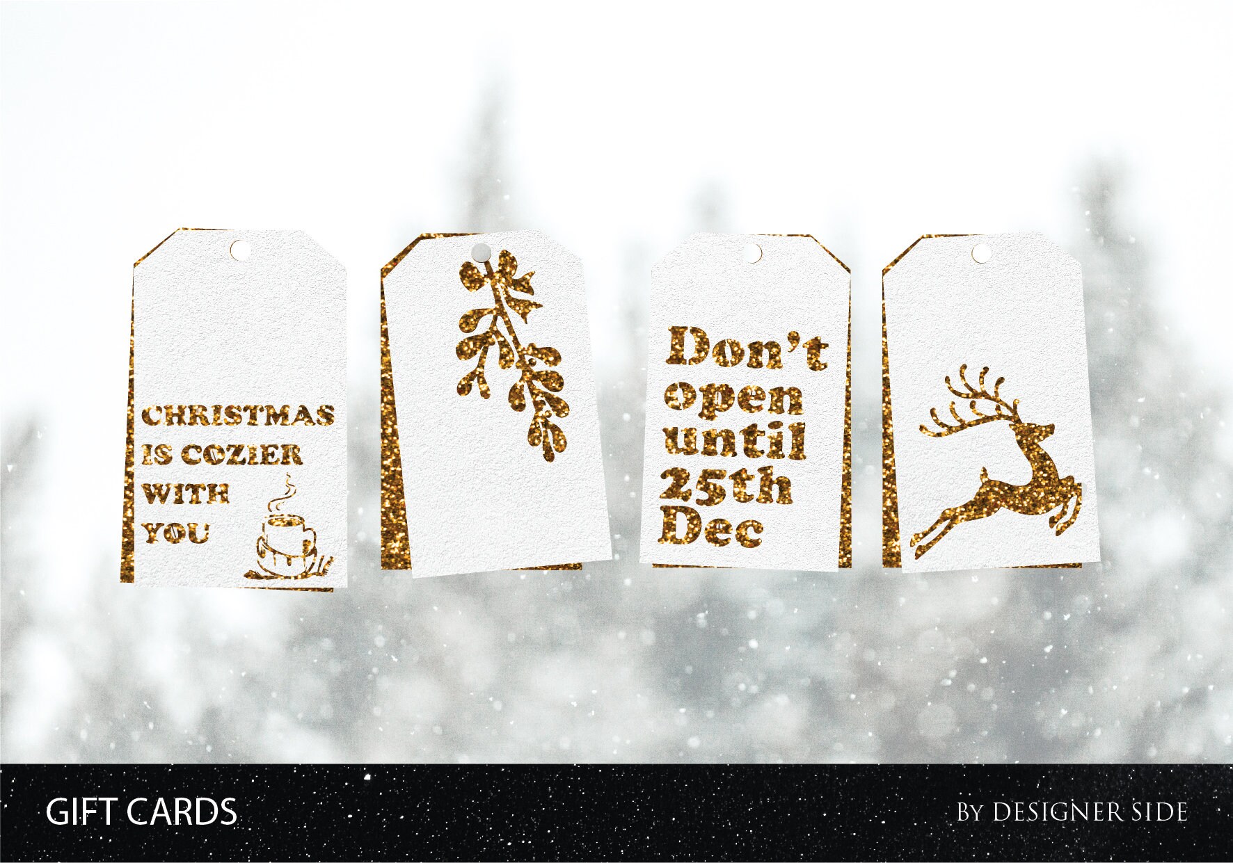 Christmas Gift Card SVG for Cricut Gift Tags Svg Bundle Gift Tag Cut ...