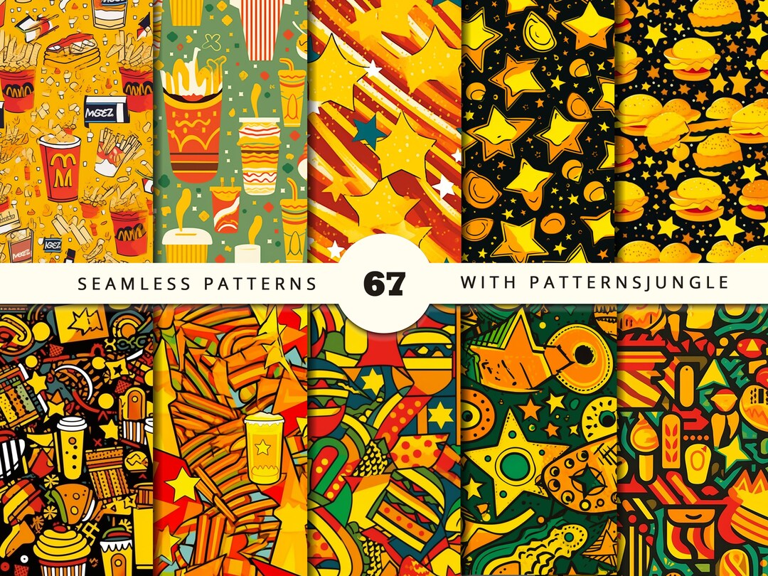 Fast Food Digital Paper Digital Paper, Digital Paper, Digital Paper ...