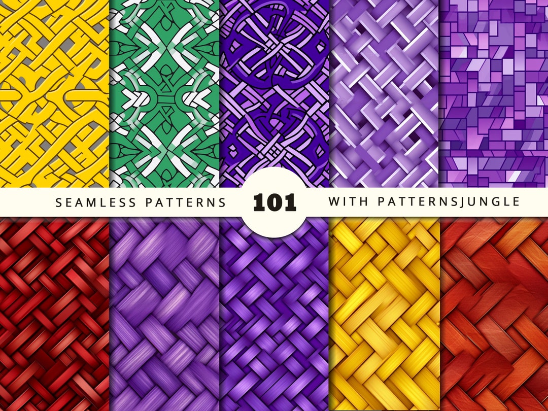Classic Basket Weave Pattern: Digital Design Bundle of 101 Seamless ...