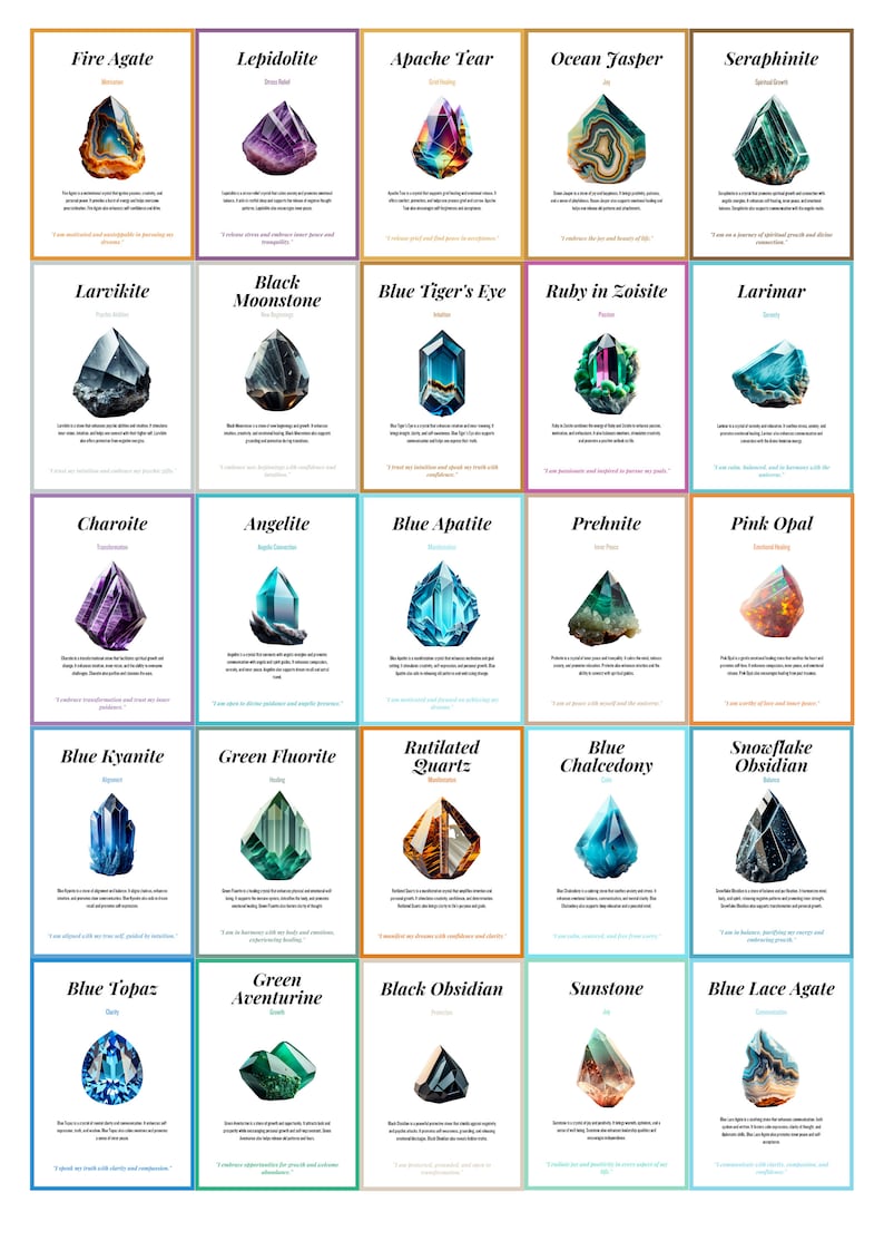 Crystal Bedeutung Poster, 50 hochwertige Kristall Bedeutung Poster ...