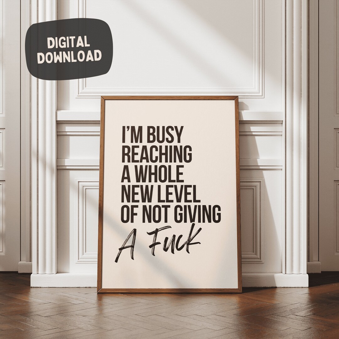 Busy Reaching A Whole New Level - Funny Word Art Print - Large ...